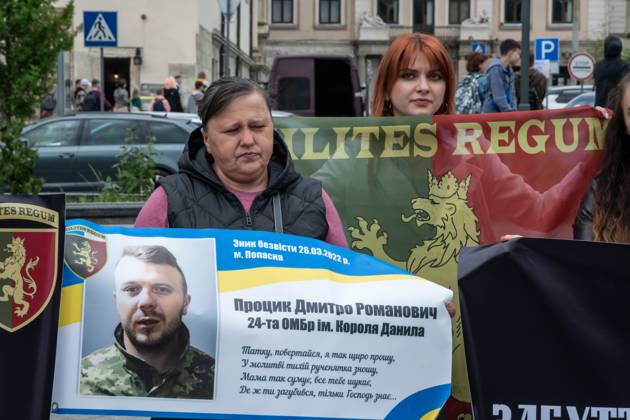 Azovstal 2 years of captivity in Lviv, Ukraine - 18 May 2024 People ...