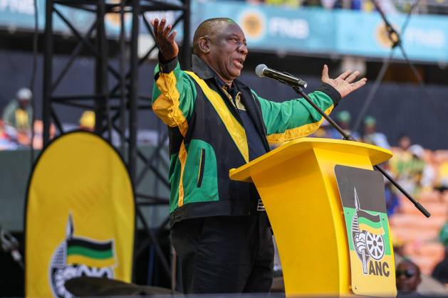 President Cyril Ramaphosa speaks during the final African National ...
