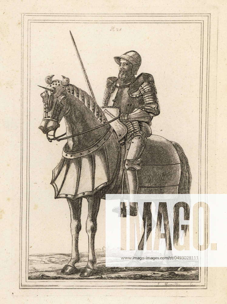 King Edward III in suit of armour on horseback King Edward III depicted ...