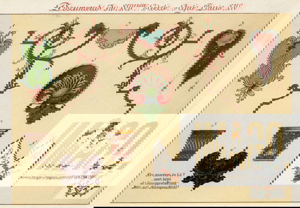 Design elements from the rococo era of Louis XIV ... Design elements ...