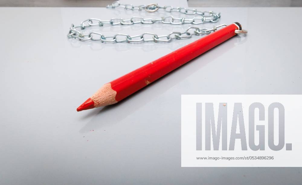 Illustration shows the red pencil to vote pictured at the installation ...