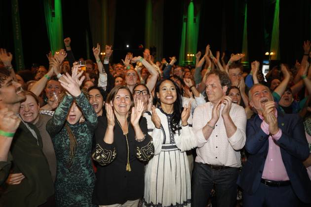 STOCKHOLM, SWEDEN 20240609 Spokesperson Amanda Lind, top candidates ...
