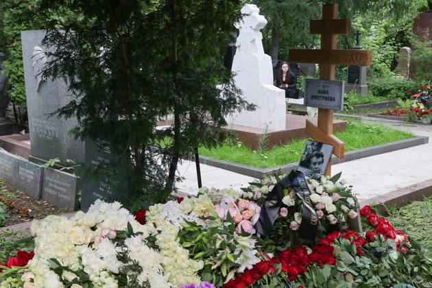 RUSSIA, MOSCOW - JUNE 27, 2024: The grave of sports commentator Anna ...