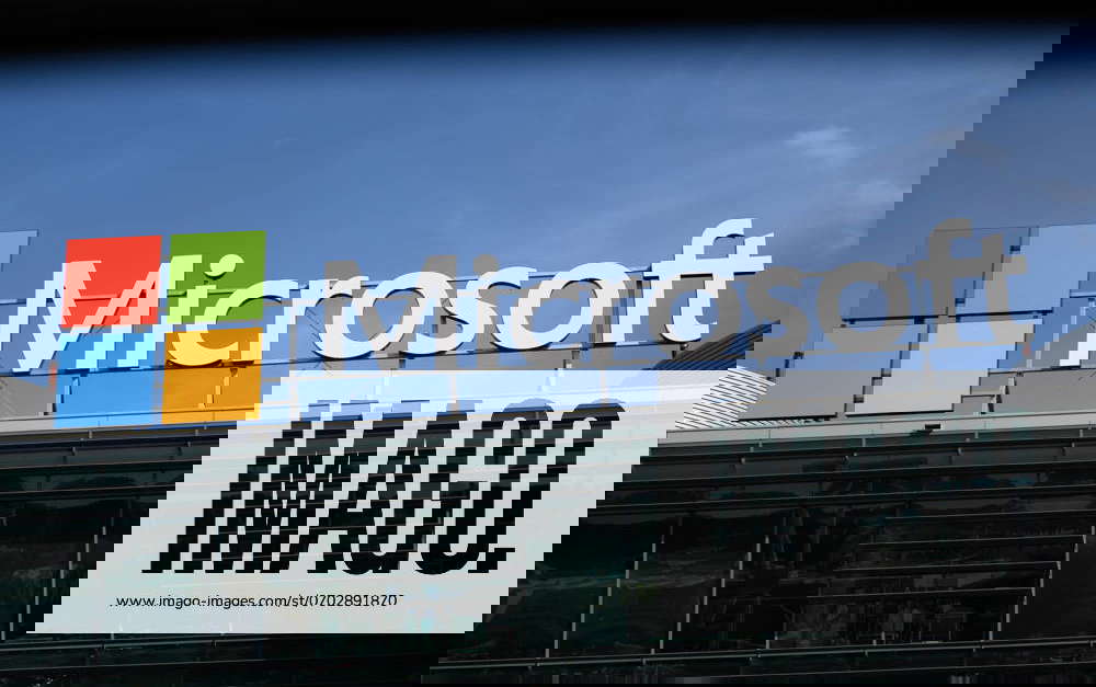 Microsoft Signage And Logo In Warsaw. Microsoft signage is being ...