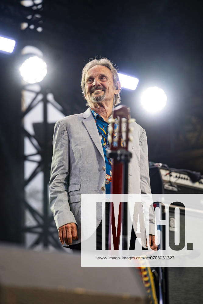 British singer Murray Head in concert at the Printemps de Pérouges ...