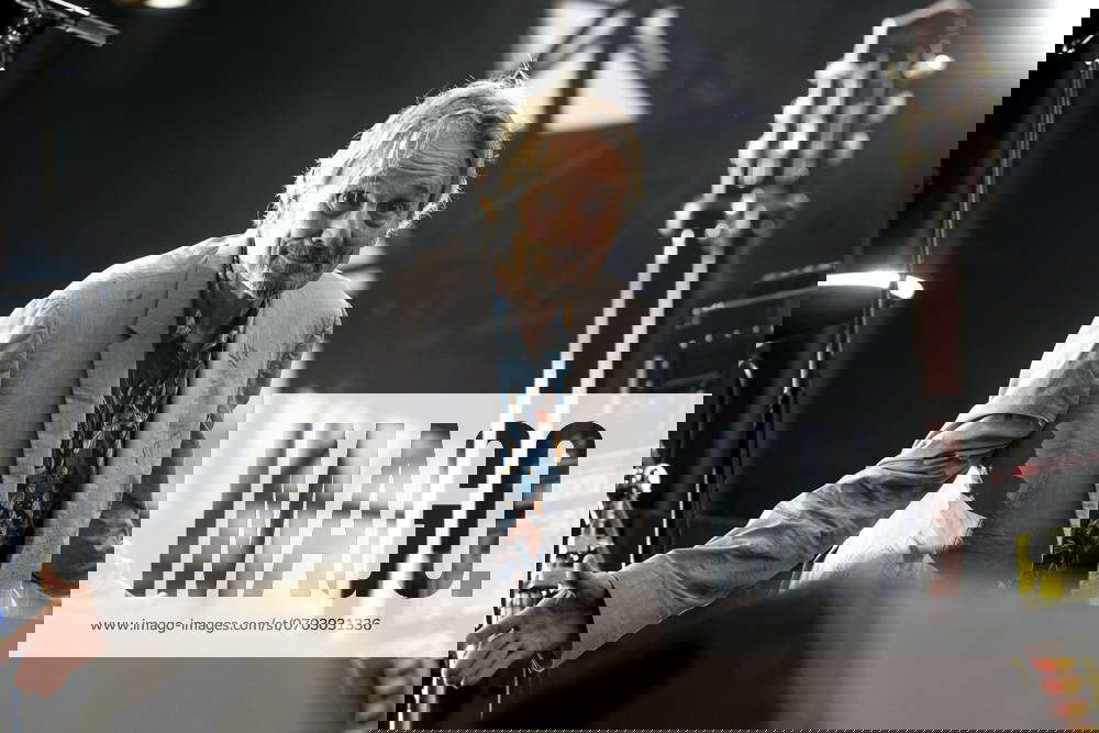 British singer Murray Head in concert at the Printemps de Pérouges ...