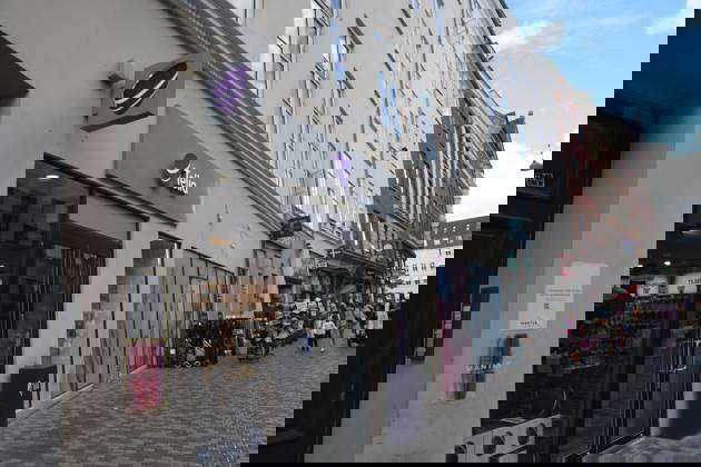 Copenhagen Denmark 01 July 2024 Telia internet providor shop in capital ...