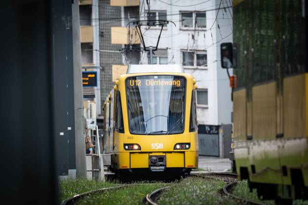 Light rail in Hohenheimer Strasse 20240701 SSB, ÖPNV, Stadtbahn, VVS ...