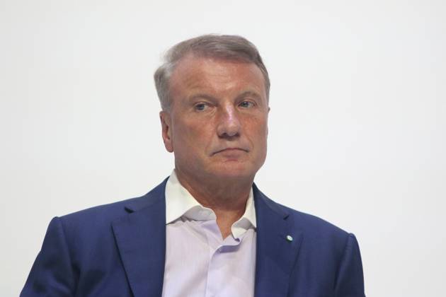 Herman Gref, Chief Executive Officer of Sberbank of Russia, during the ...