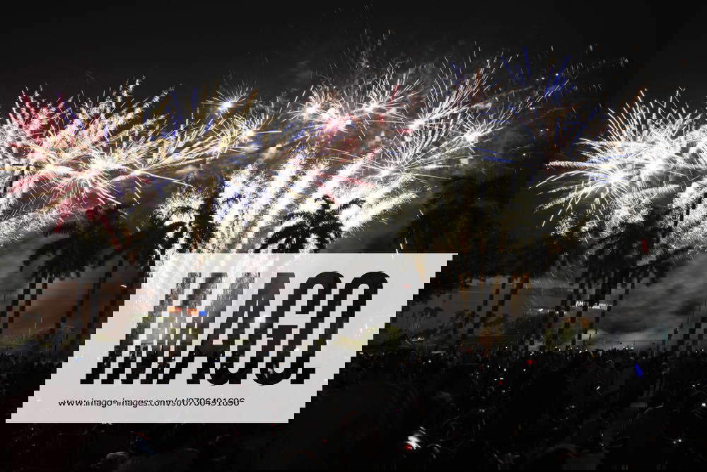 A General view of The Fireworks display during The City Of Sunrise July ...