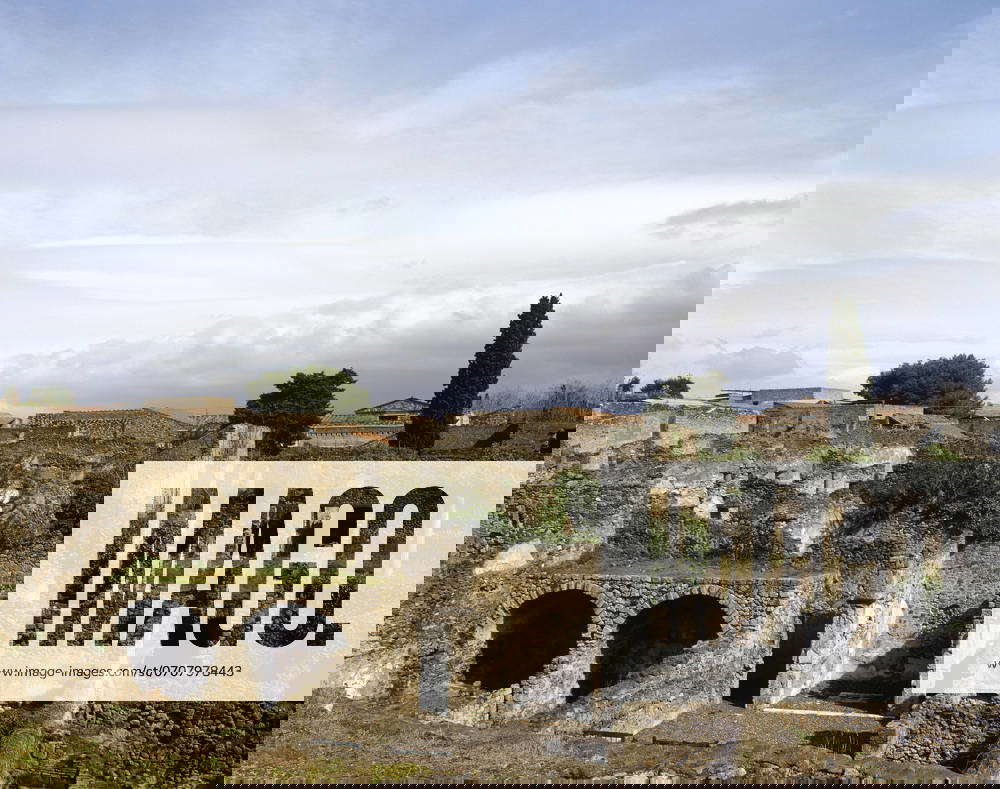 Pompeii. Ancient Roman city. Panoramic of the North City since the ...