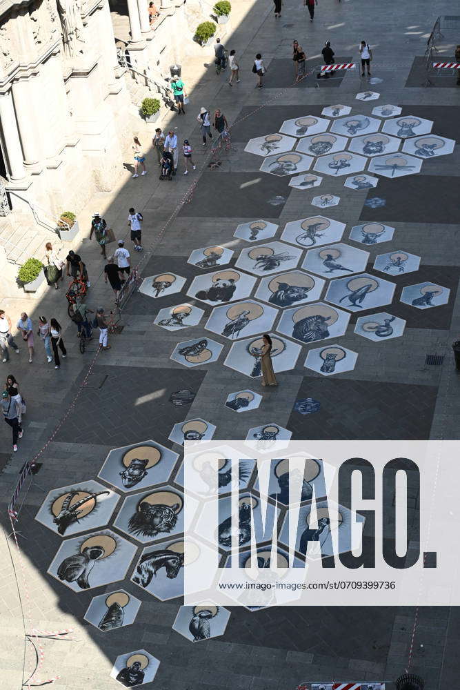 Milan: Milan, Italy BESTIARIO inauguration of the artistic installation ...