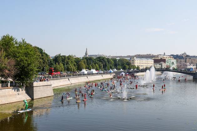 RUSSIA, MOSCOW - JULY 14, 2024: People wearing costumes take part in a ...