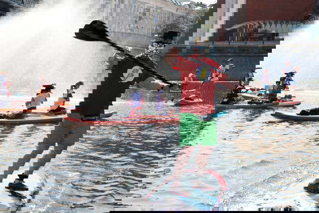 RUSSIA, MOSCOW - : People wearing costumes take part in a fancy dress ...