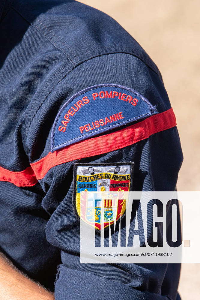 July 15, 2024, Coudoux, France: The Bouches-du-Rhone firefighters logo ...