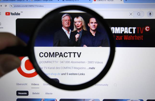 The YouTube channel of the banned political monthly Compact Magazin can ...