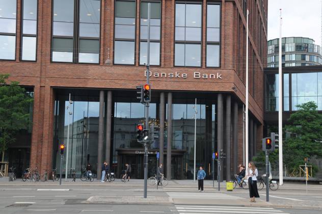 Copenhagen Denmark 17 July 2024 Danske bankoffice building at konegsn nytorv in