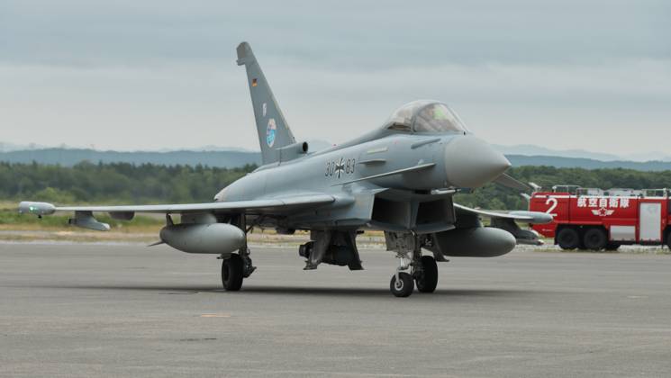 German Air Force Eurofighter Typhoon arrive for joint exercise Pacific ...