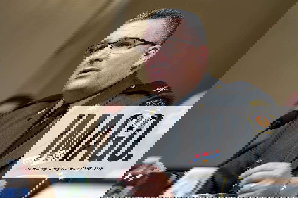 Commissioner, Pennsylvania State Police Col. Christopher Paris speaks ...