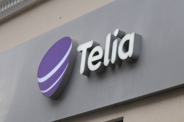 Copenhagen Denmark 01 July 2024 Telia internet providor shop in