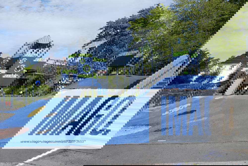 Oslo 20240730 Playground equipment at Lilleaker school in Oslo Photo ...