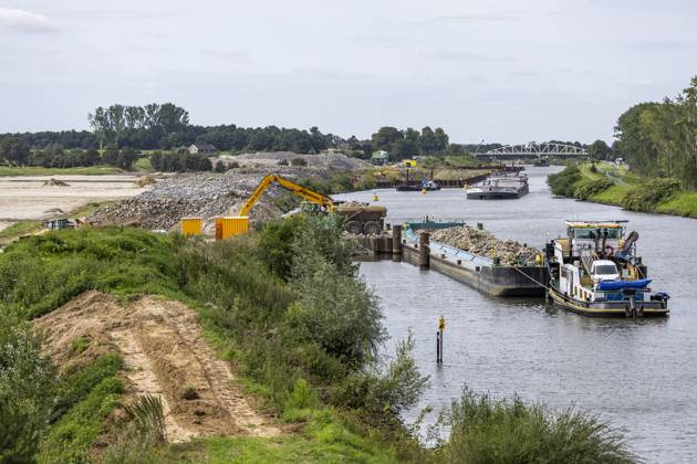 BERG - Stones at the Julianakanaal, which will be used to reinforce the ...