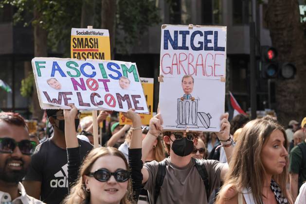 . 10 08 2024. London, United Kingdom. Anti Racist Protest Reform Party ...