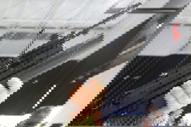 Russia. Moscow oblast. The Kalashnikov AK-19 assault rifle with a GP-46 grenade launcher is