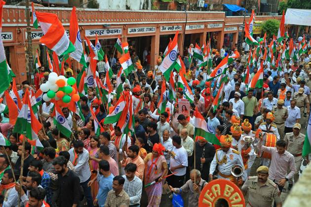 Har Ghar Tiranga Rally In Jaipur Rajasthan BJP leaders and workers are ...