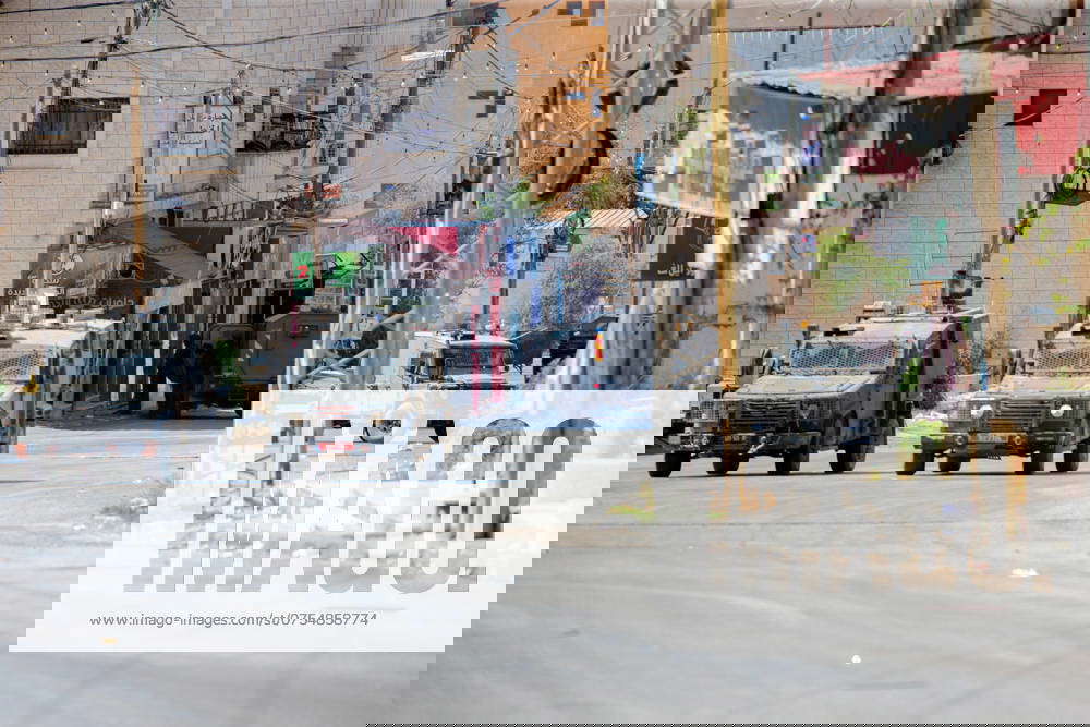 Israeli Raid Tubas City West Bank Israeli armored vehicles are seen ...