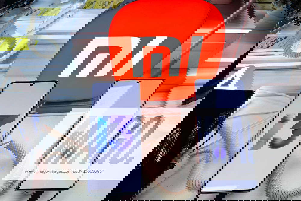 Electronics Store In Poland Xiaomi logo is seen at the electronics ...