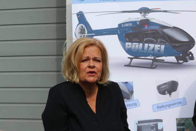 Federal Minister of the Interior Nancy Faeser will visit the local ...