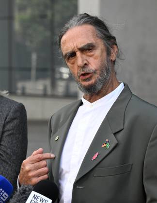 TERRY IRVING COURT, Terry Irving speaks to the media following a ...