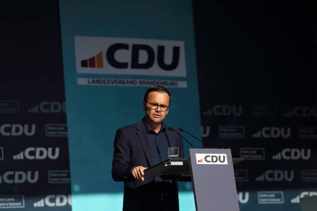 Jan Redmann CDU state chairman and top candidate during a CDU campaign ...