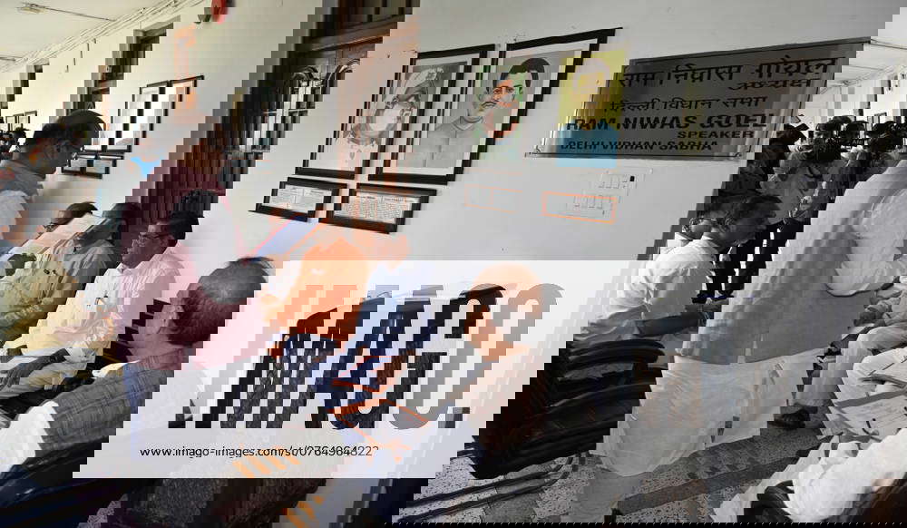 NEW DELHI, INDIA - SEPTEMBER 26: Assembly LOP Vijendra Gupta along with ...