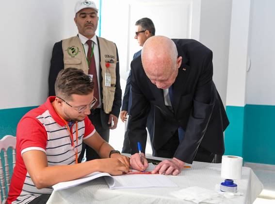 Tunis, Tunisia: Tunisia, Tunisian President Kais Saied with his wife ...