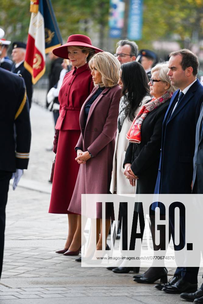 Queen Mathilde of Belgium and First Lady of France Brigitte Macron ...