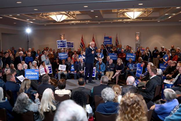 October 16, 2024, Nanaimo, Bc, CAN: Conservative Leader John Rustad is ...