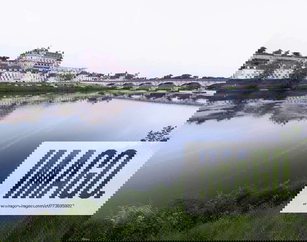 Amboise town by river in Loire Valley, France Jupiter, Florida, 09.01. ...