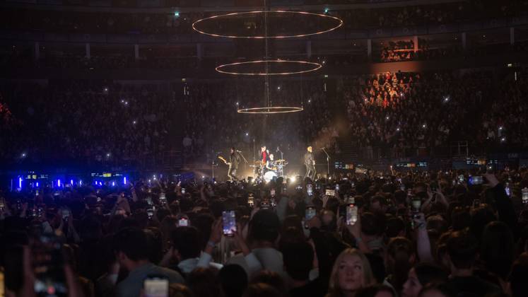 The Script Perform at O2 Arena, London - Bassist Benjamin Sargeant ...