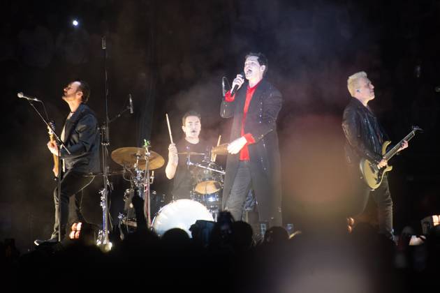 The Script Perform at O2 Arena, London - Bassist Benjamin Sargeant ...