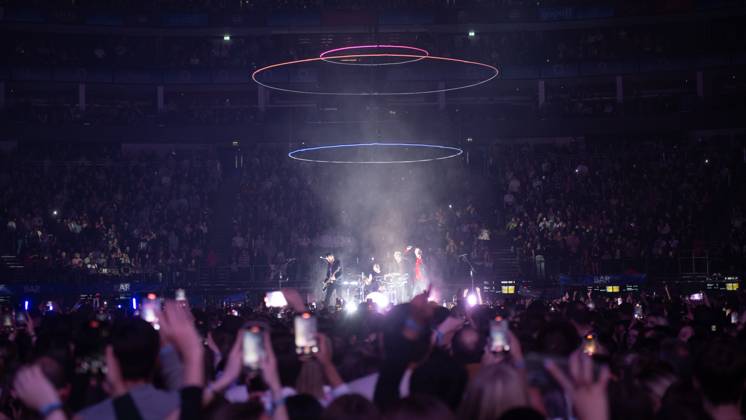 The Script Perform at O2 Arena, London - Bassist Benjamin Sargeant ...