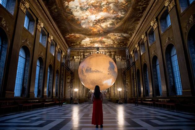 Mars Installation ‘Mars’ by British artist Luke Jerram hangs in the Old ...