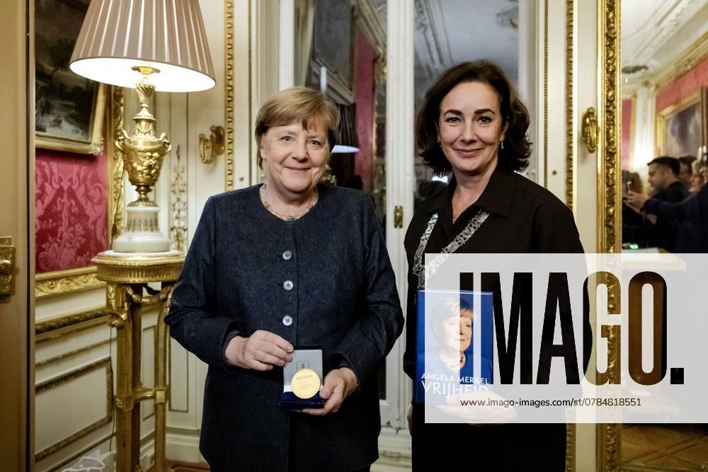 AMSTERDAM - Former Chancellor Angela Merkel receives the Gold Medal ...