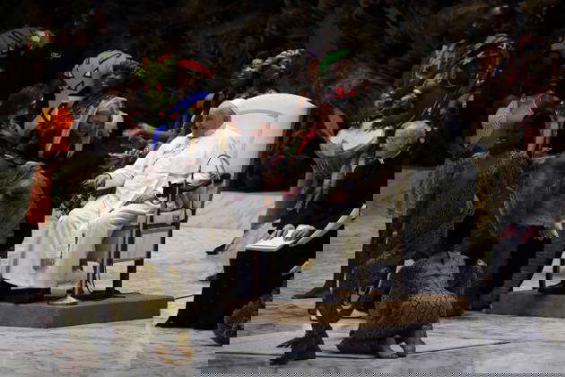 Vatican City: POPE FRANCIS attends a CircAfrica circus show during his ...