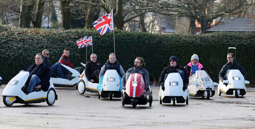 Sinclair C5 electric vehicles 10.01.2025. Enthusiasts ride their ...