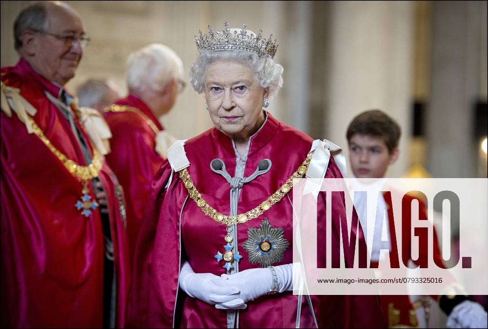 Queen Elizabeth attends the OBE Service of Dedication at St Pauls ...