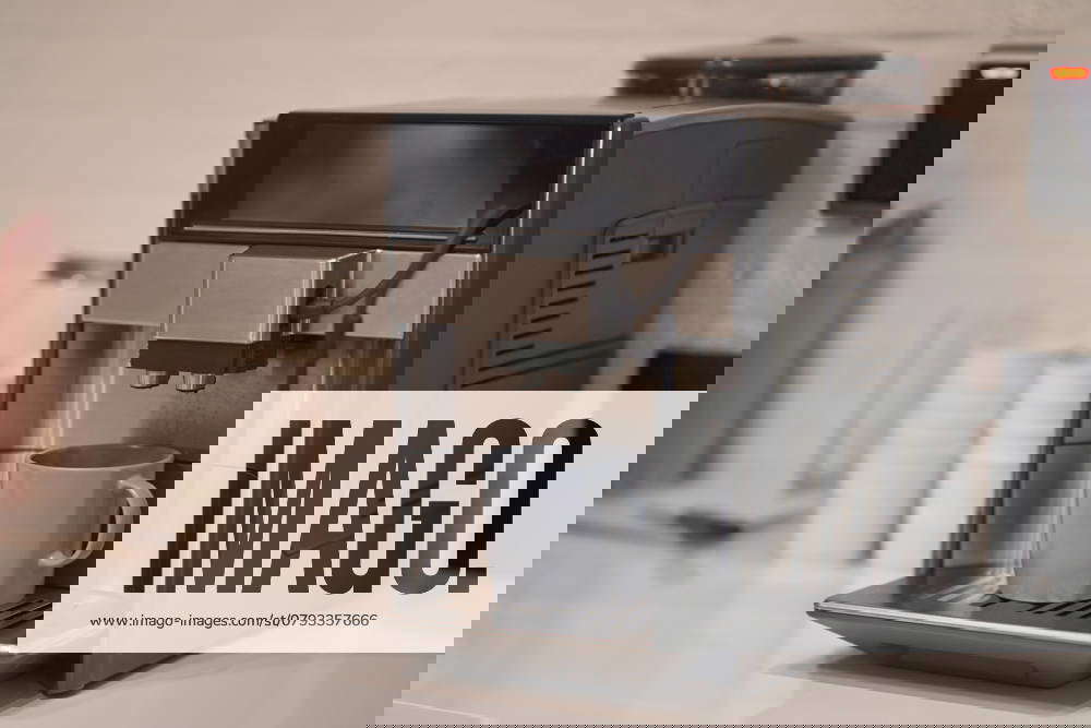 Modern coffee machine with a cup. Making coffee., 47040682, beverage ...