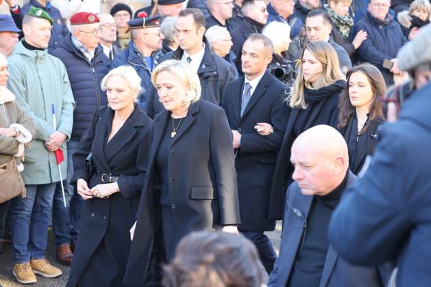 Funeral Of Jean-Marie Le Pen - France Marie Caroline Le Pen, Marine Le ...