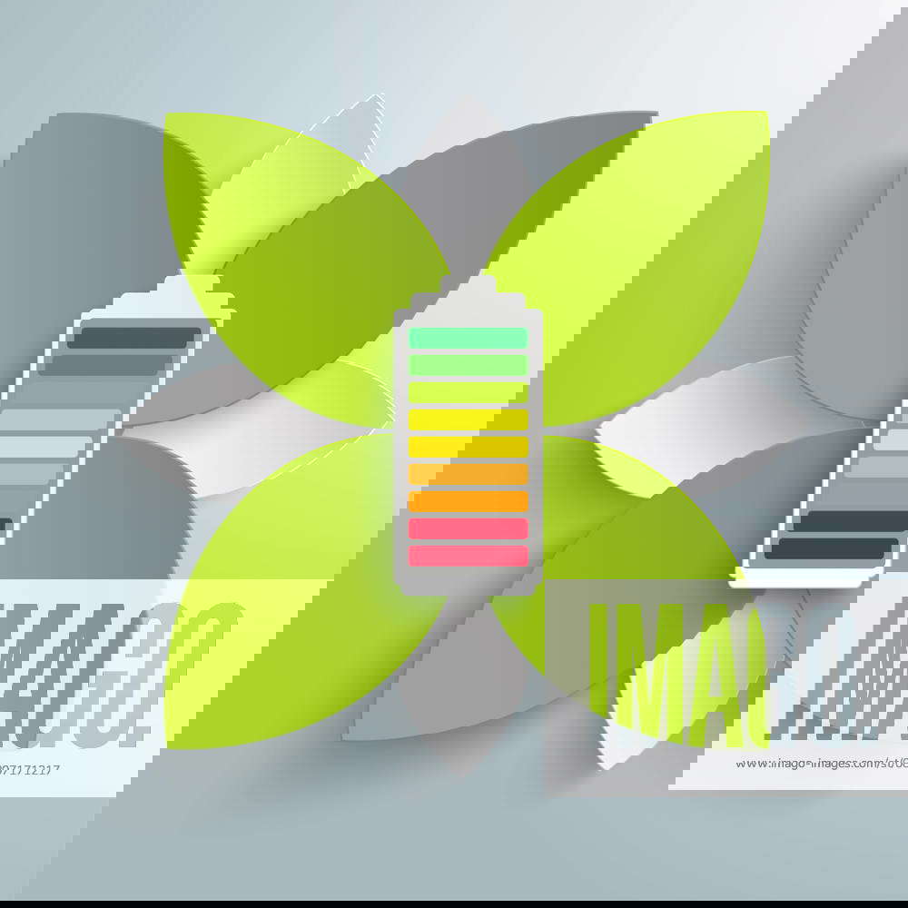 Eco Power Green Flower Battery Eco technology green